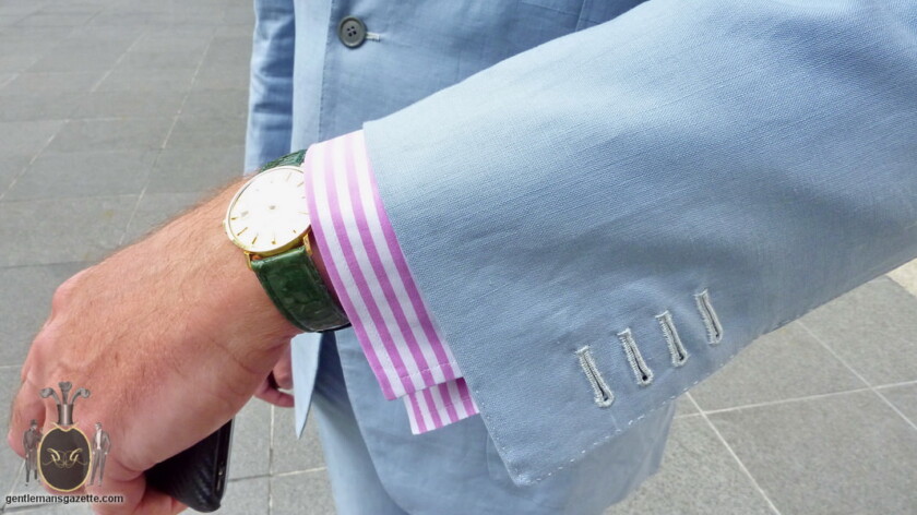 Outfit: Sky Blue Irish Linen Suit