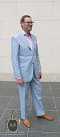 Outfit: Sky Blue Irish Linen Suit
