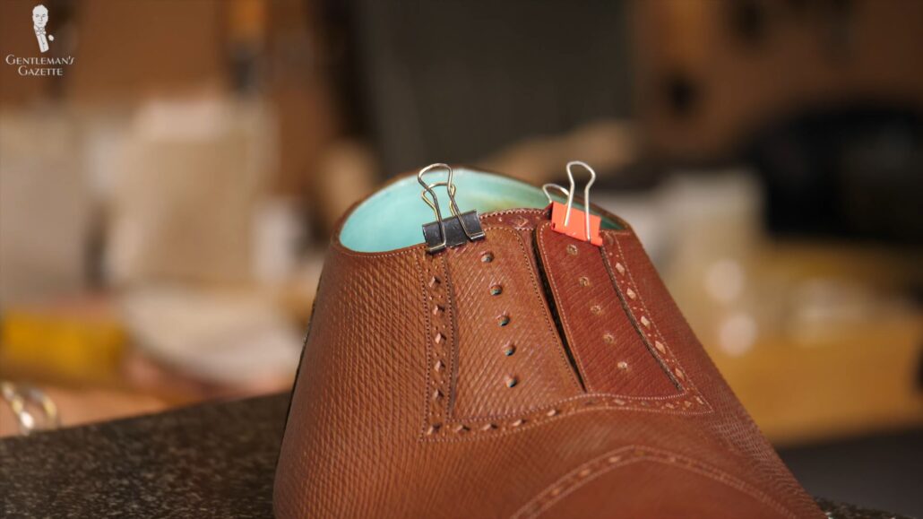 Finishing The Uppers Of Handmade Bespoke Shoes | Gentleman's Gazette