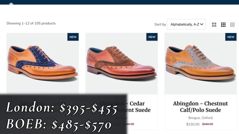 Ranking Men's RTW Shoes, $200-500 (47 BEST & WORST Brands!) | Gentleman ...